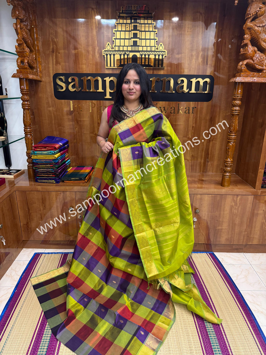 Pallum Pazham Kattam Silk Cotton – Sampoornam Creations
