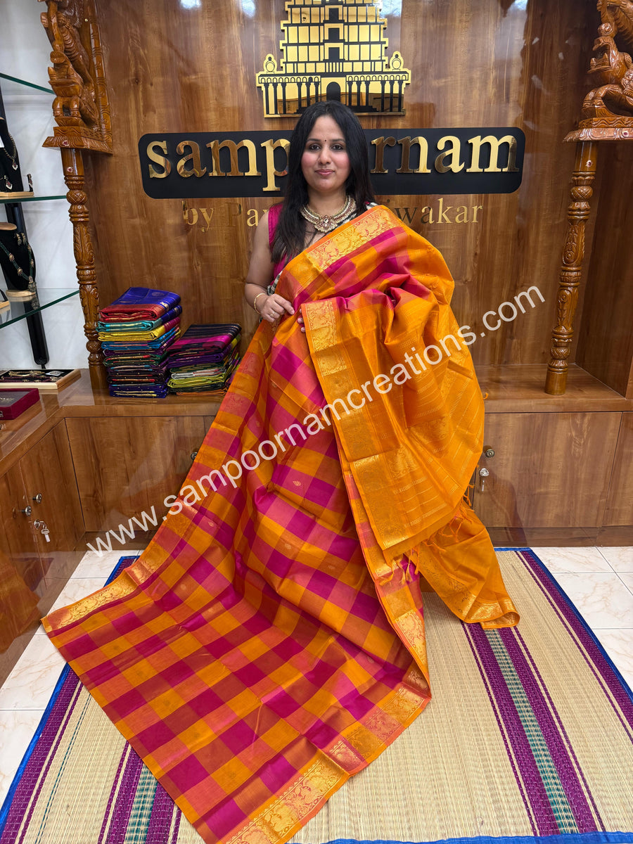 Pallum Pazham Kattam Silk Cotton – Sampoornam Creations
